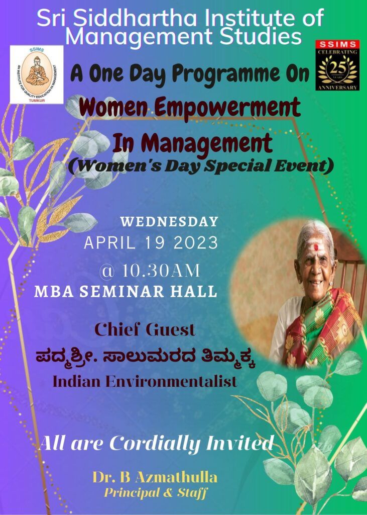One Day Programme on "Women Empowerment in Management" (Women's Day ...